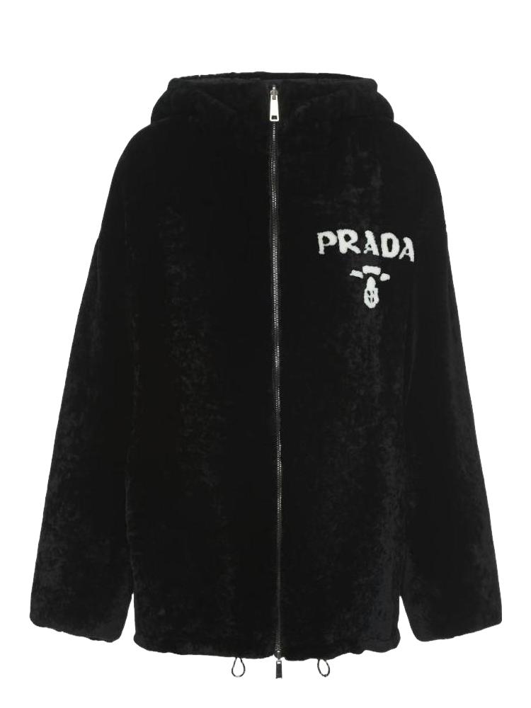 PRADA Prada Reversible Gabardine and Shearling Jacket