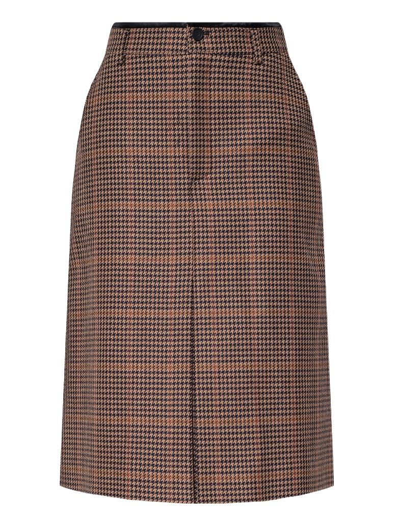 BALENCIAGA Balenciaga Houndstooth Box Pleat Skirt