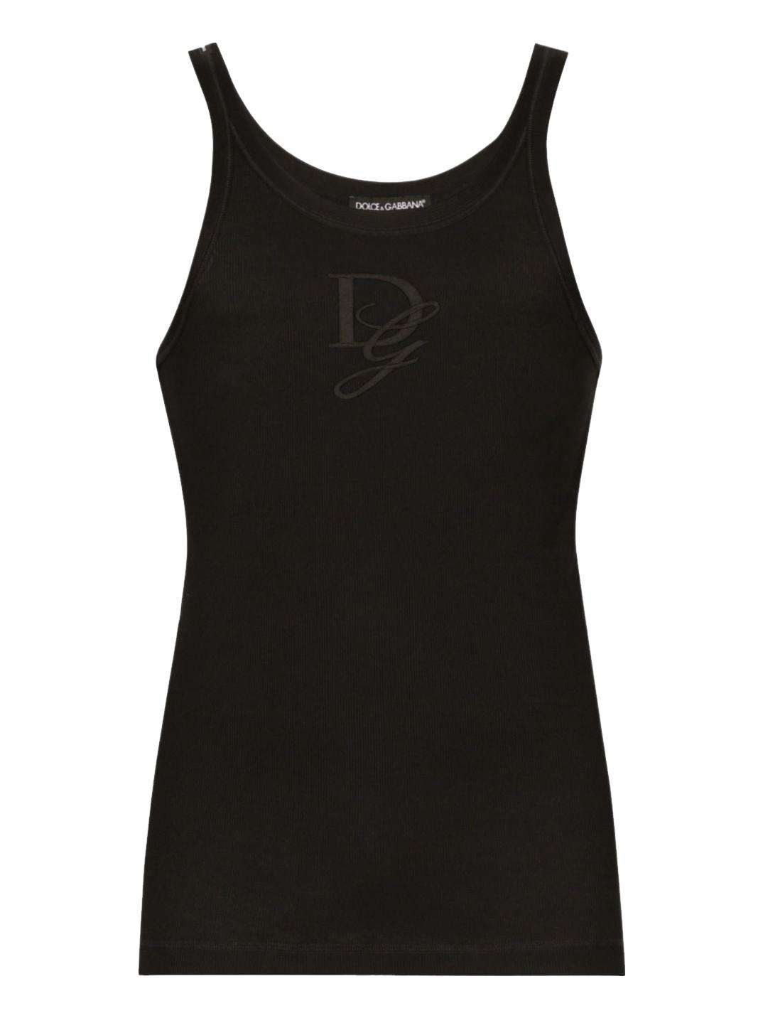 DOLCE & GABBANA Dolce & Gabbana Logo Embroidered Tank Top