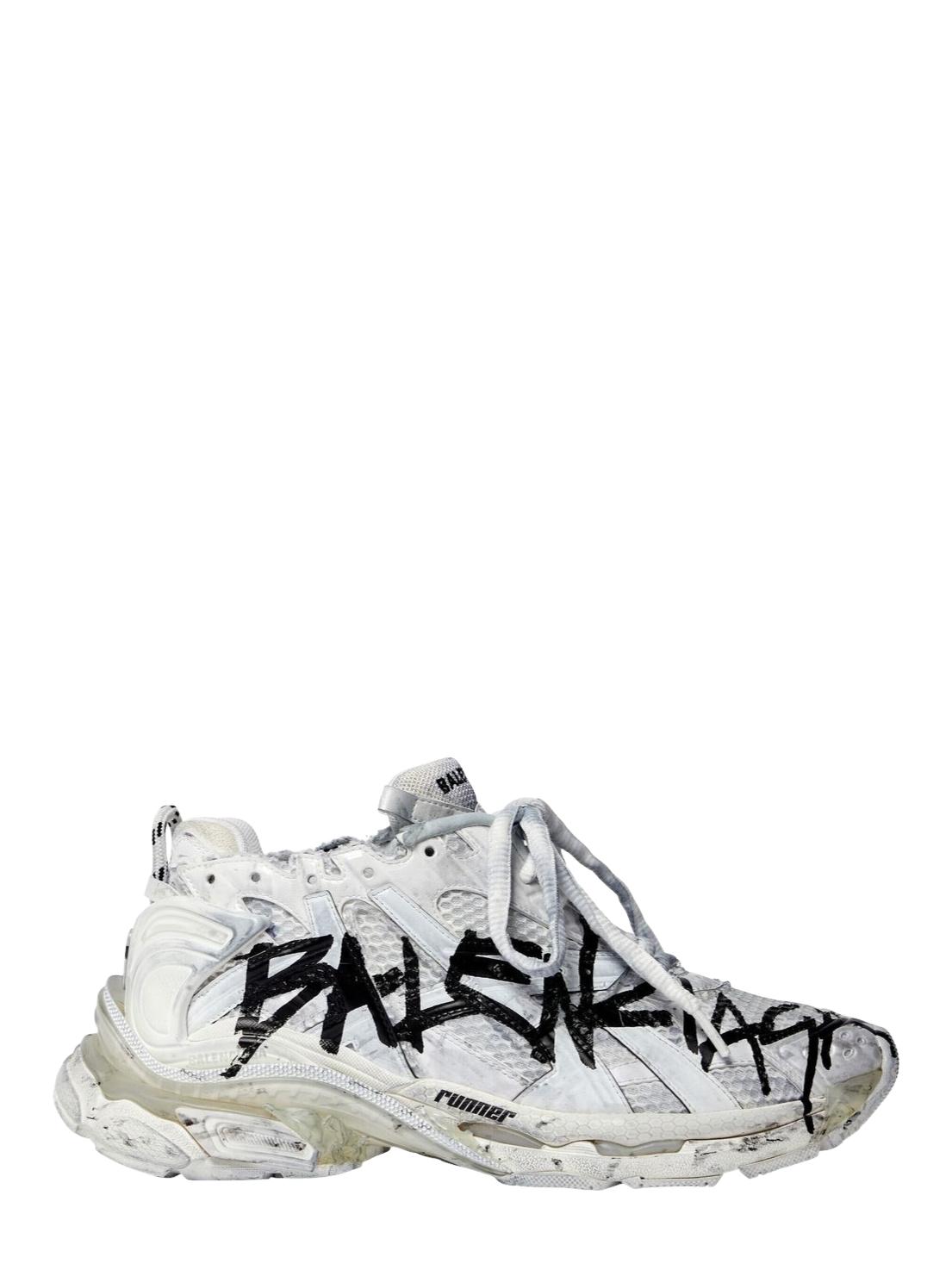 BALENCIAGA Balenciaga Runner Lace-Up Sneakers with Side Logo Print