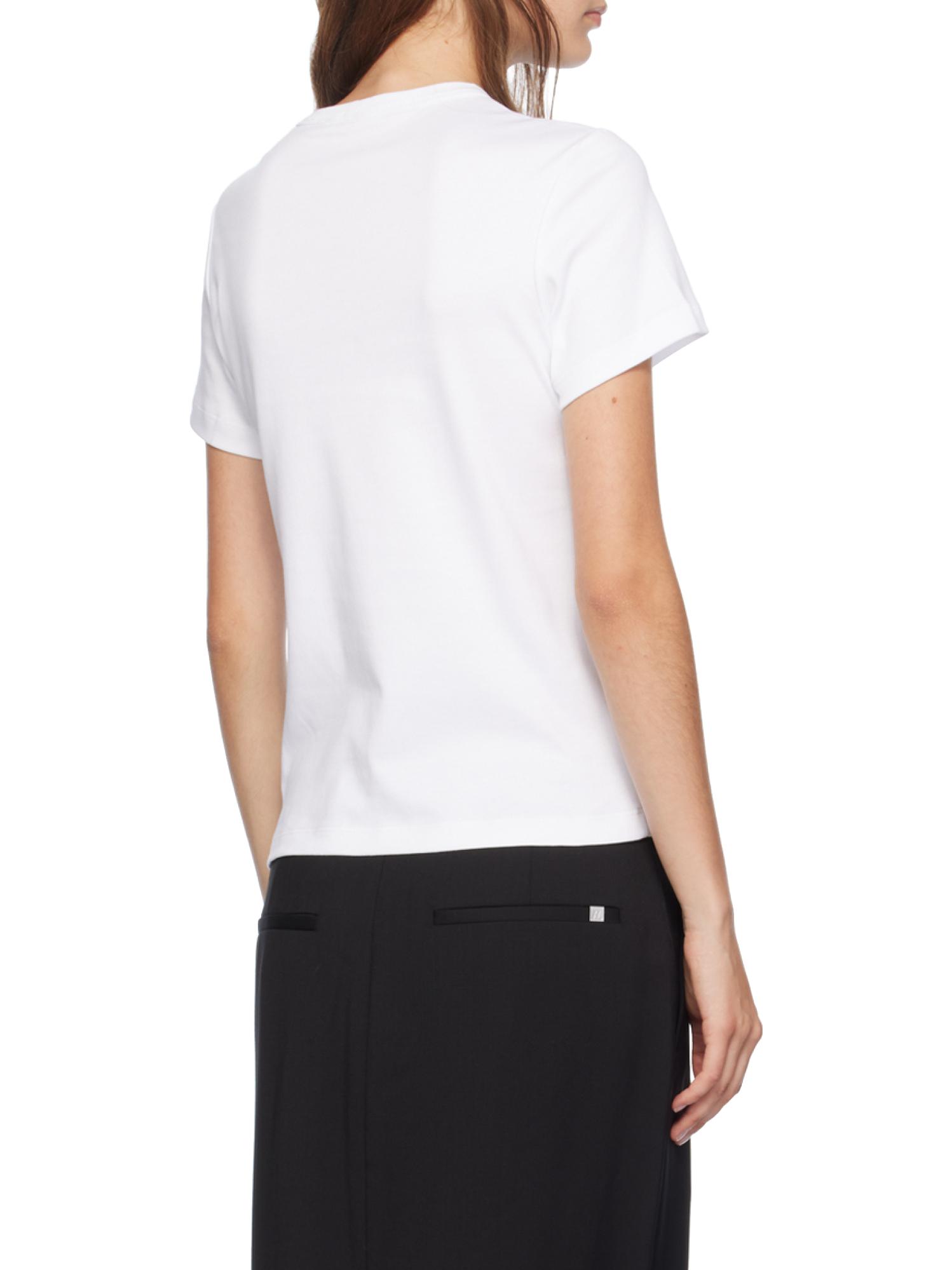 HELMUT LANG Helmut Lang White Embroidered Logo T-Shirt