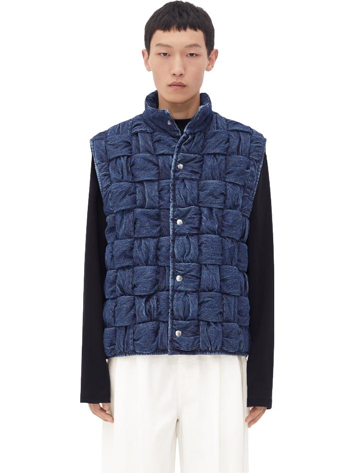 BOTTEGA VENETA Bottega Veneta Intrecciato Denim Gilet