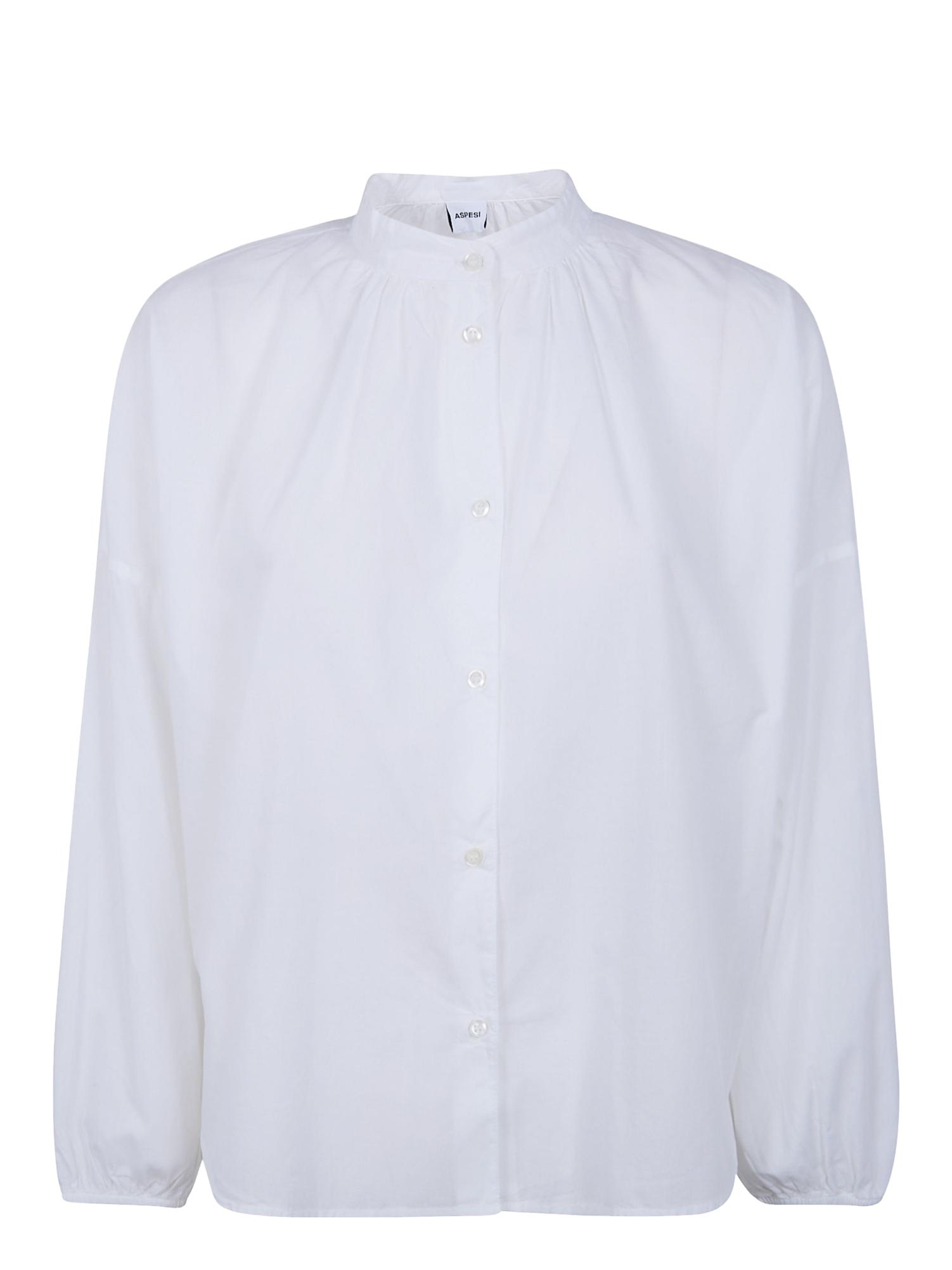 ASPESI Aspesi Gathered Stand-Collar Blouse