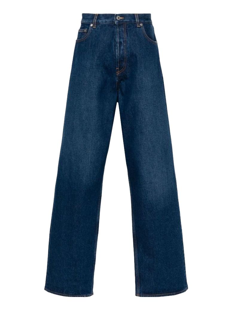 OFF-WHITE Off-White Logo Patch Wide Leg Jeans