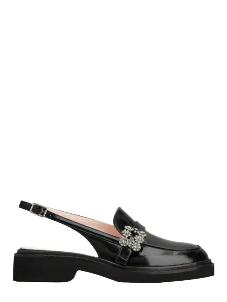 ROGER VIVIER Roger Vivier Embellished Fur Slingback Sandals