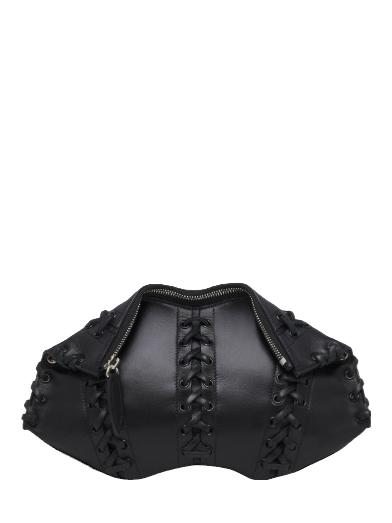 ALEXANDER MCQUEEN Alexander McQueen Manta Lace-Up Clutch Bag