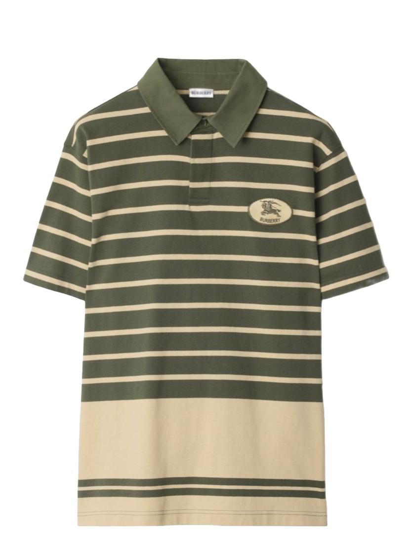 BURBERRY Striped Cotton Polo Shirt