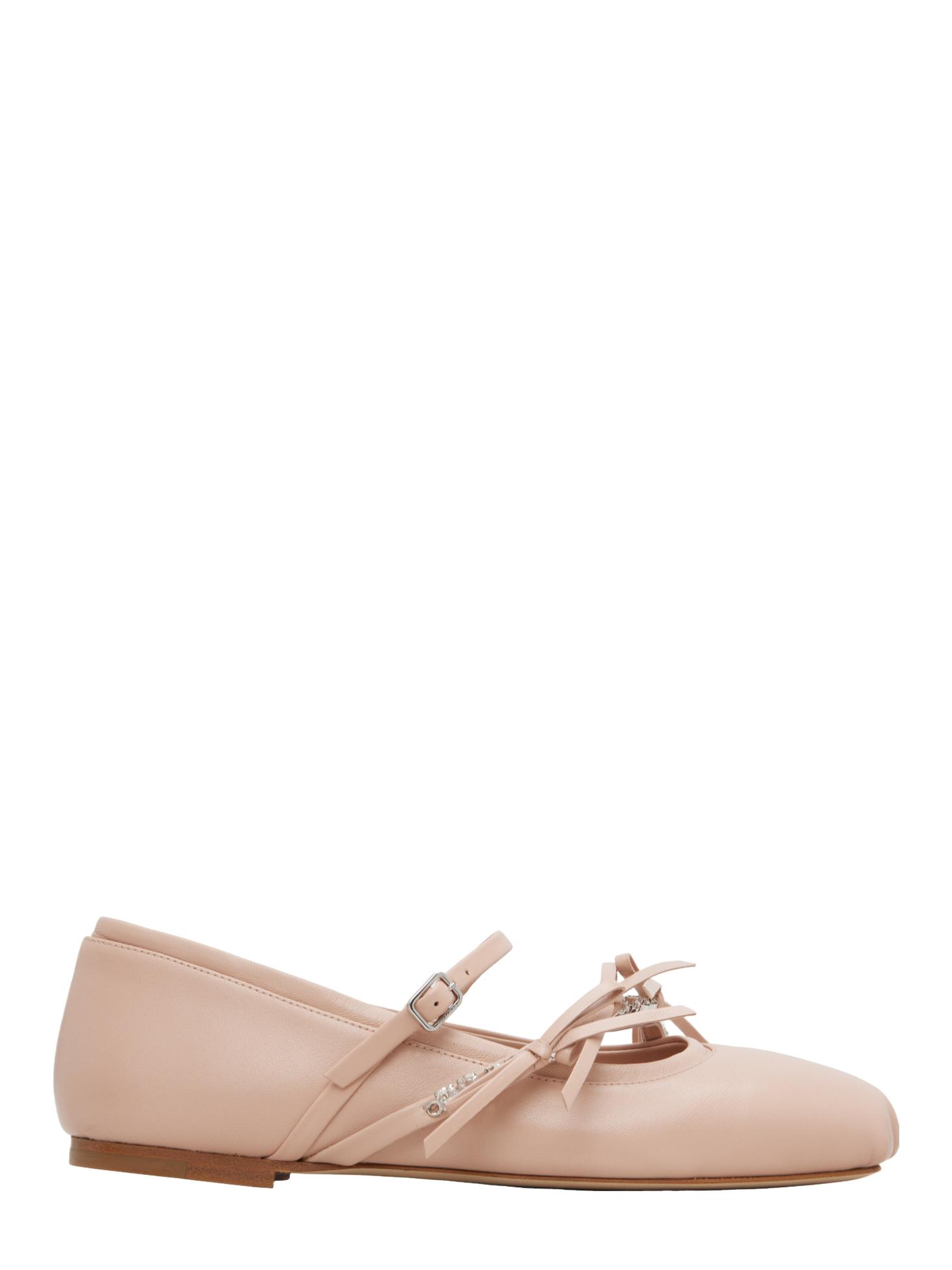 JIMMY CHOO Jimmy Choo Square Toe Rhinestone Embellished Ballet Flats