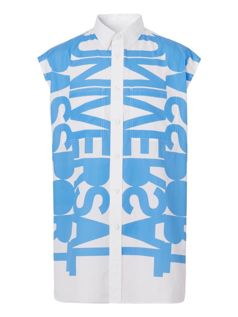 BURBERRY Burberry Allover Printed Buttoned Sleeveless Shirt