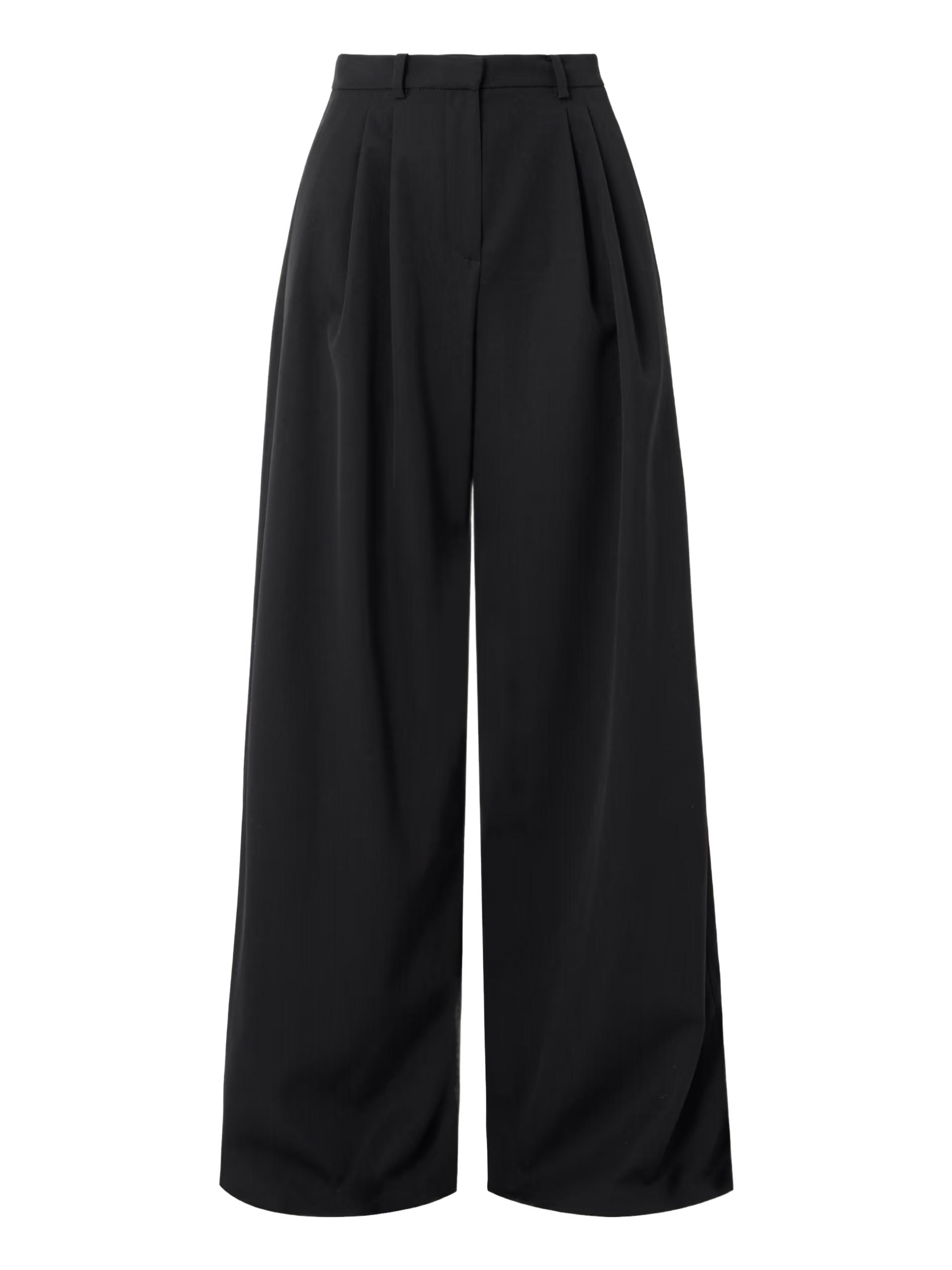 MAGDA BUTRYM Magda Butrym Pleated Wool Wide-Leg Trousers
