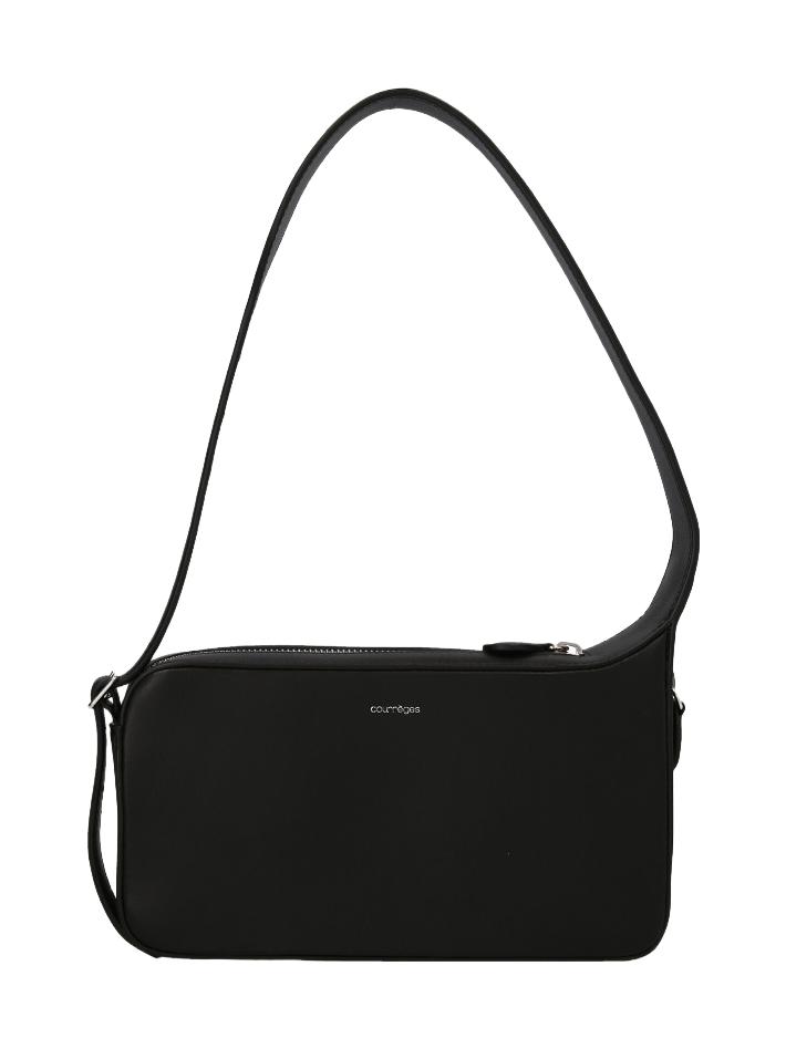 COURREGES Courrèges Logo Plaque Zip-Up Shoulder Bag