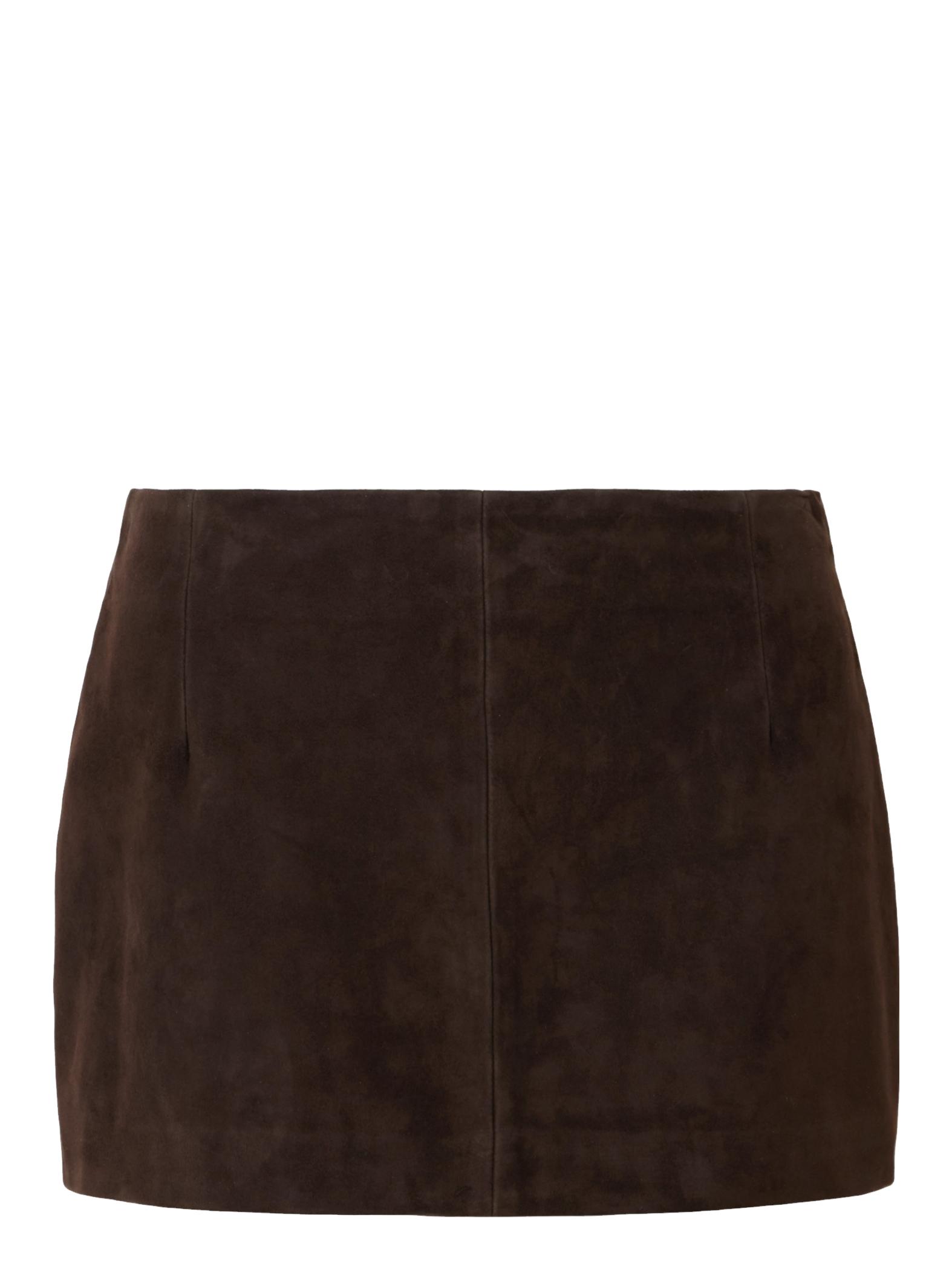 NOUR HAMMOUR Nour Hammour Avery Suede Mini Skirt