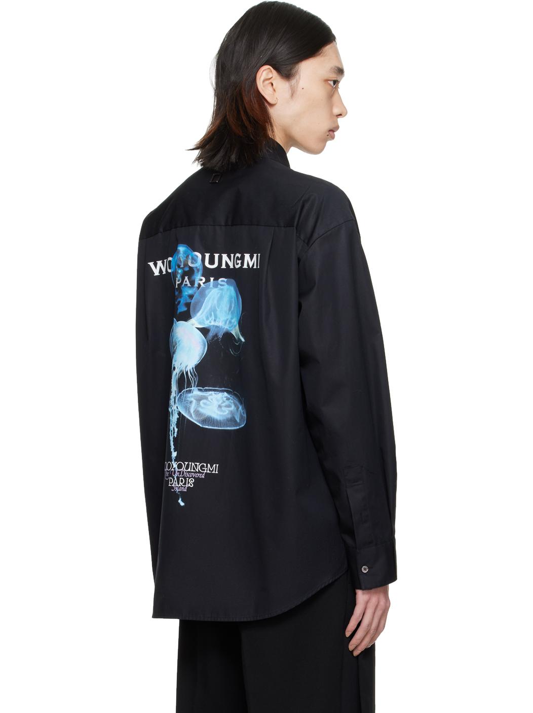 WOOYOUNGMI Point-neck long-sleeved shirt