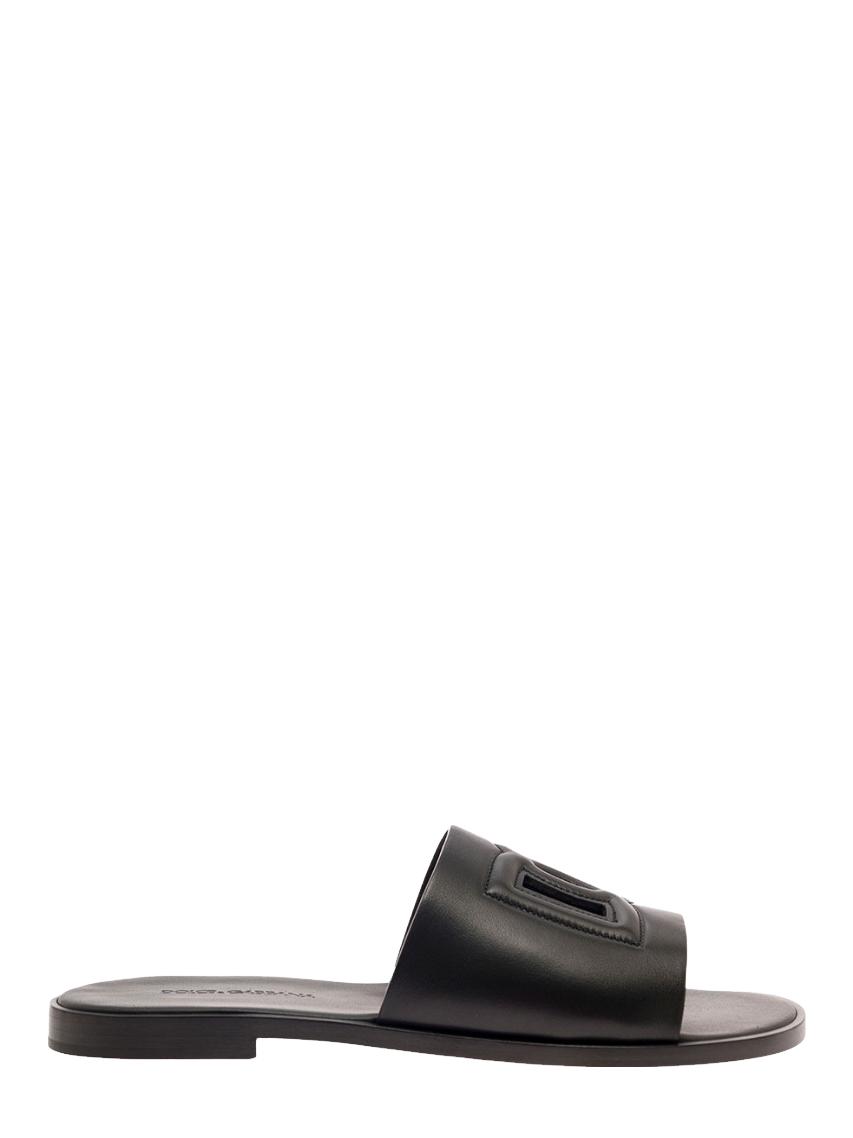 DOLCE & GABBANA Dolce & Gabbana DG Cut-Out Detail Slides