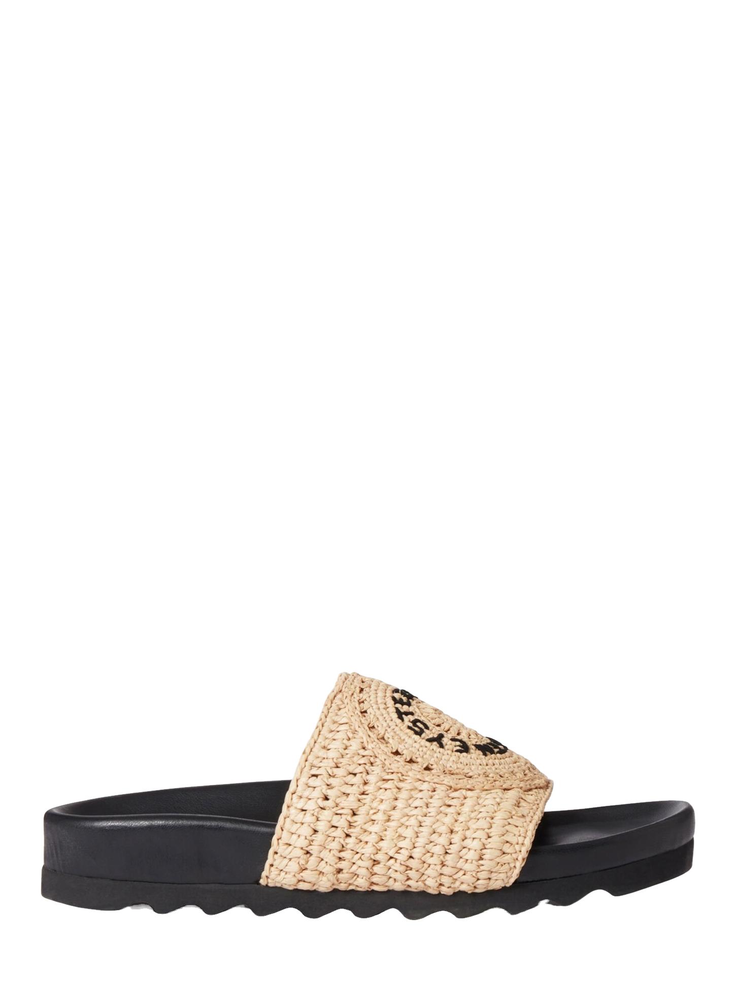 STELLA MCCARTNEY Stella McCartney Elyse Logo Raffia Slides