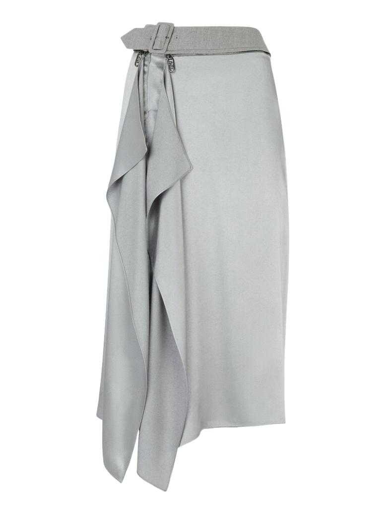 FENDI Fendi Belted Ruffled Midi Skirt
