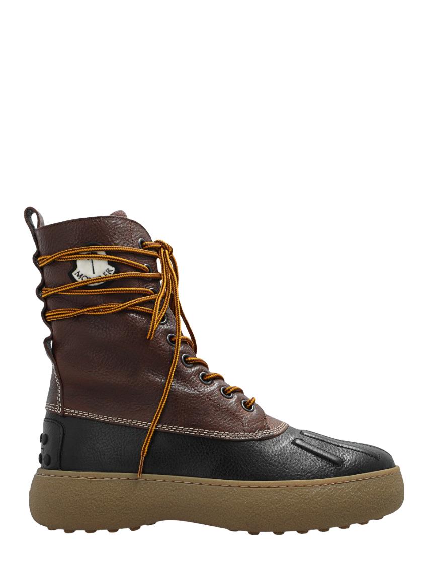 MONCLER Moncler x Palm Angels Logo Patchwork Lace-Up Boots