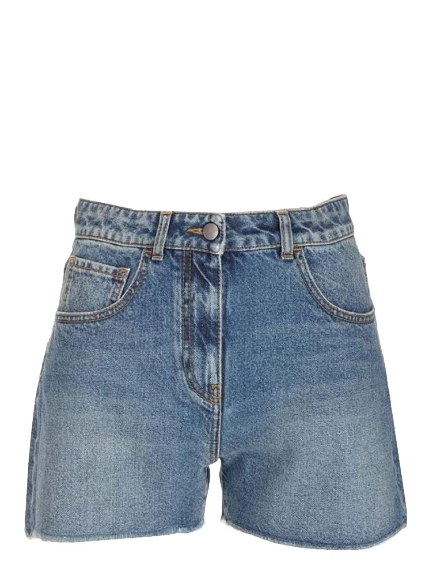 PALM ANGELS Palm Angels Embroidered Denim Shorts