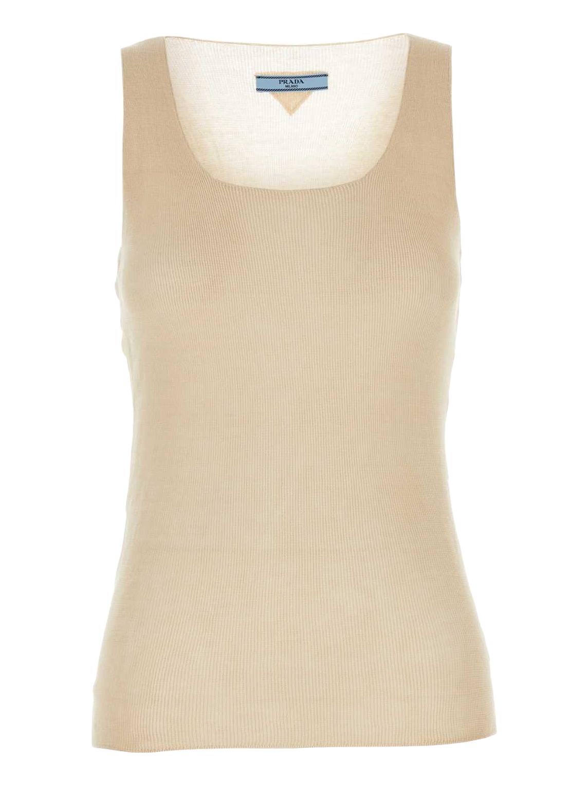 PRADA Prada Sleeveless Ribbed Tank Top
