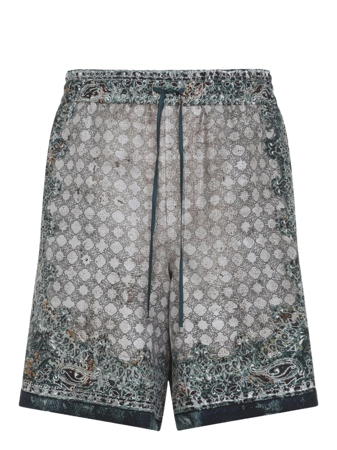 AMIRI Amiri Bandana Print Silk Bermuda Shorts