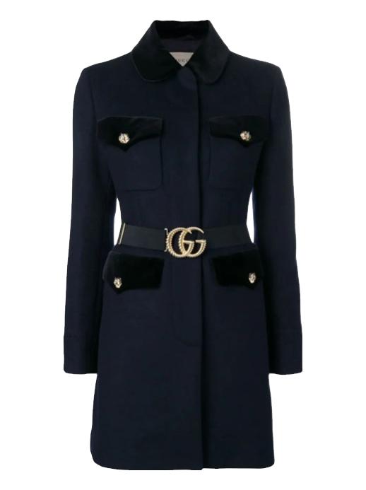 GUCCI Gucci Lapel Logo Coat