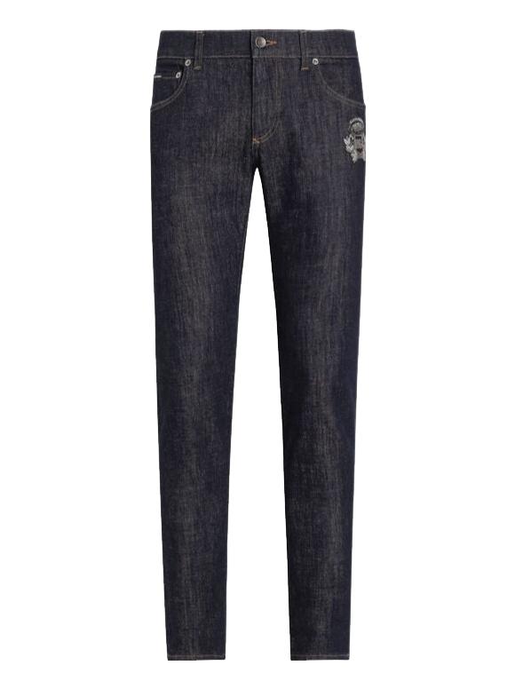 DOLCE & GABBANA Dolce & Gabbana Heraldic Patch Skinny Jeans