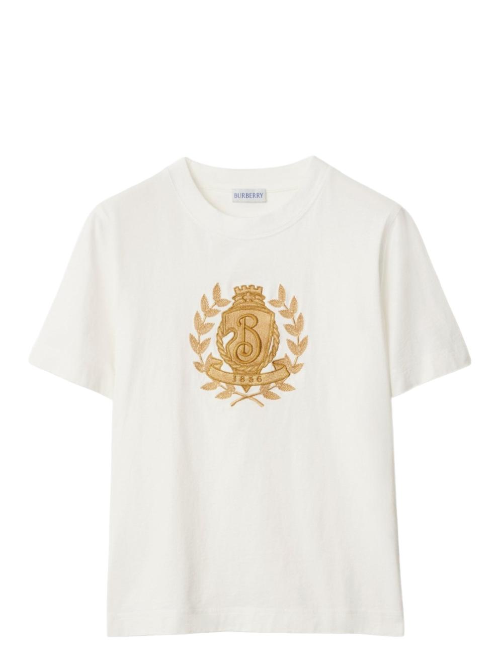 BURBERRY Burberry B Crest Embroidered Crewneck T-Shirt