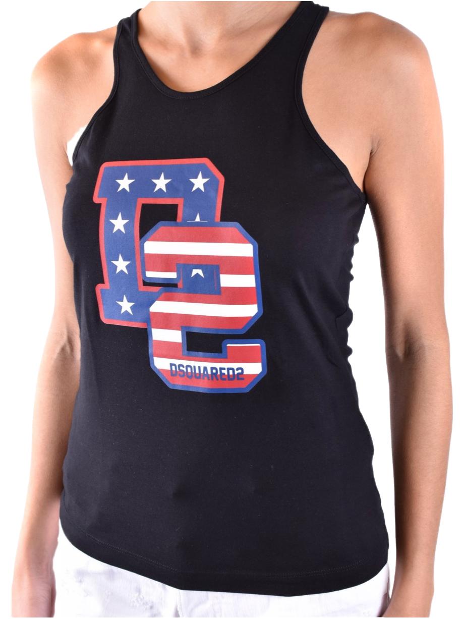 DSQUARED2 Dsquared2 "DC" Logo Print Sleeveless Tank Top