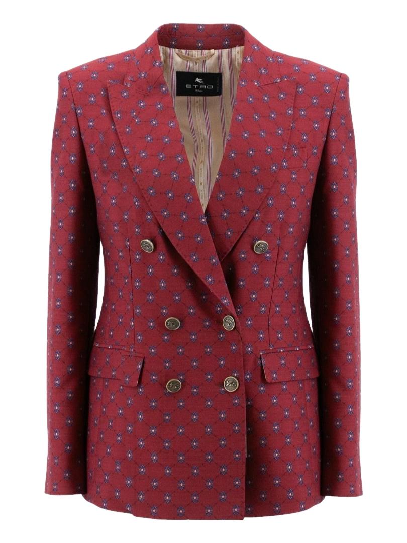 ETRO Etro Floral Jacquard Wool and Cotton Flared Pants