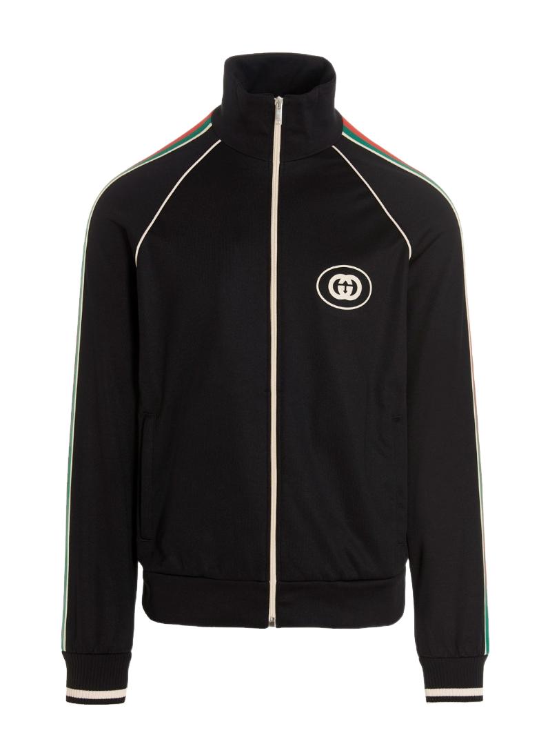 GUCCI Gucci Technical Jersey Zip Jacket with Interlocking G