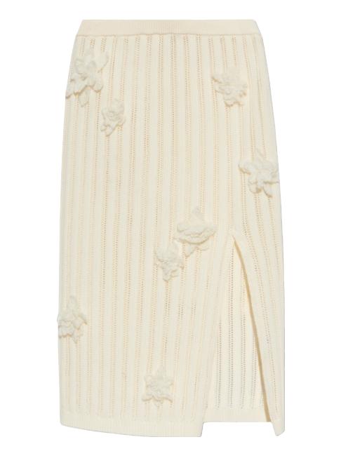 CASABLANCA Casablanca Floral Patch Side Slit Midi Skirt