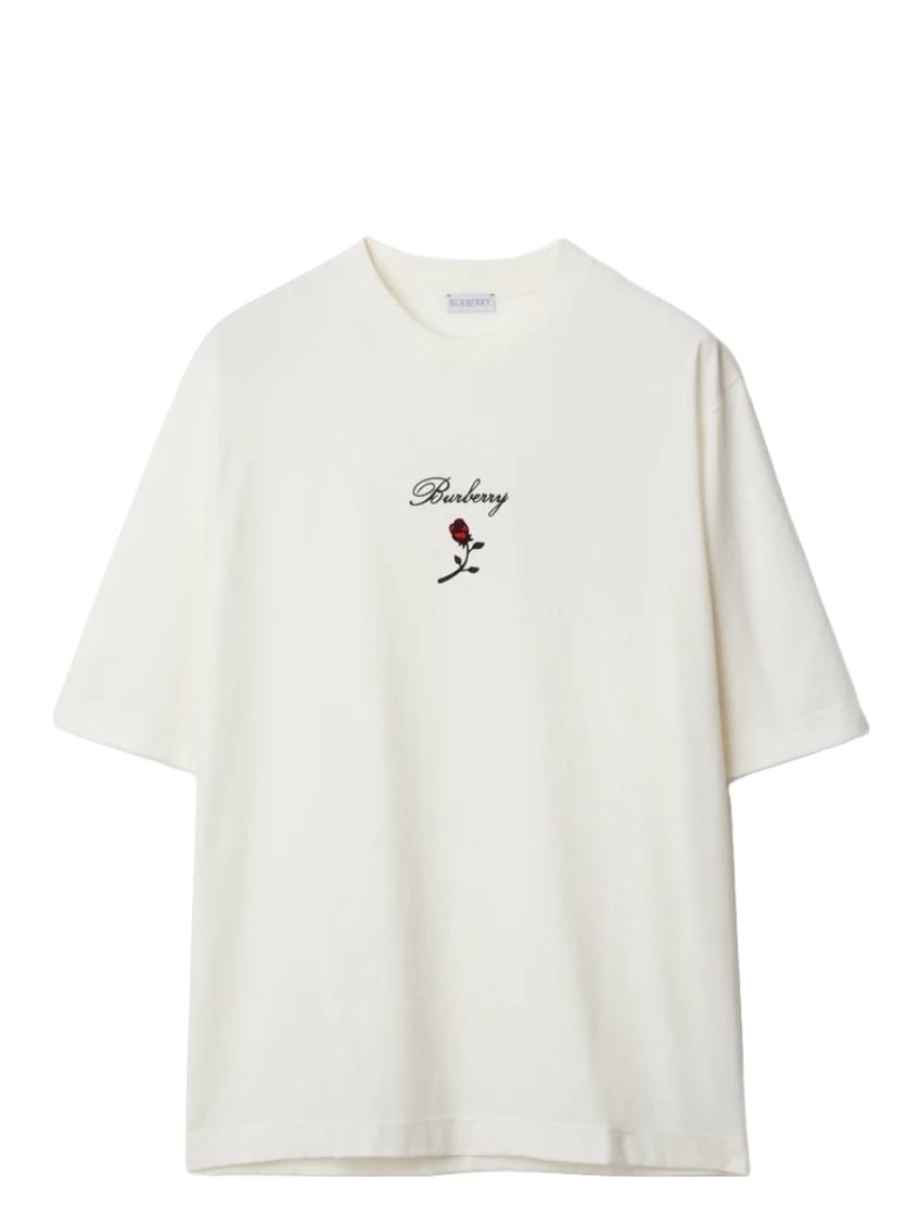 BURBERRY Burberry Logo Embroidered Crewneck T-Shirt
