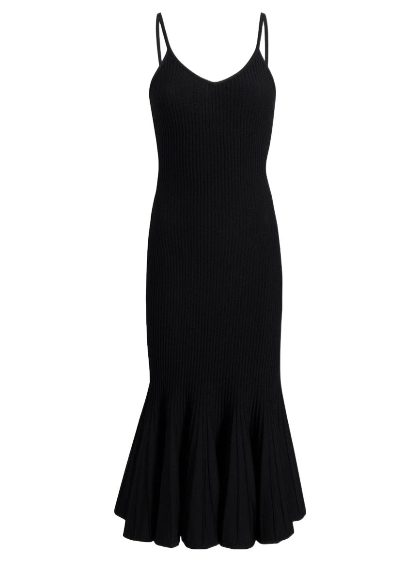 KHAITE Khaite Queen V-Neck Midi Dress