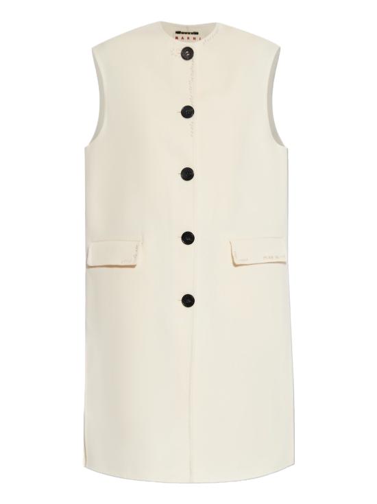 MARNI Marni Sleeveless Crewneck Gilet with Decorative Stitching