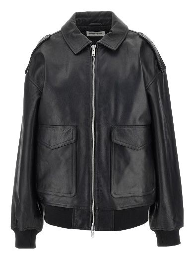 THE FRANKIE SHOP The Frankie Shop Leather Bomber Jacket