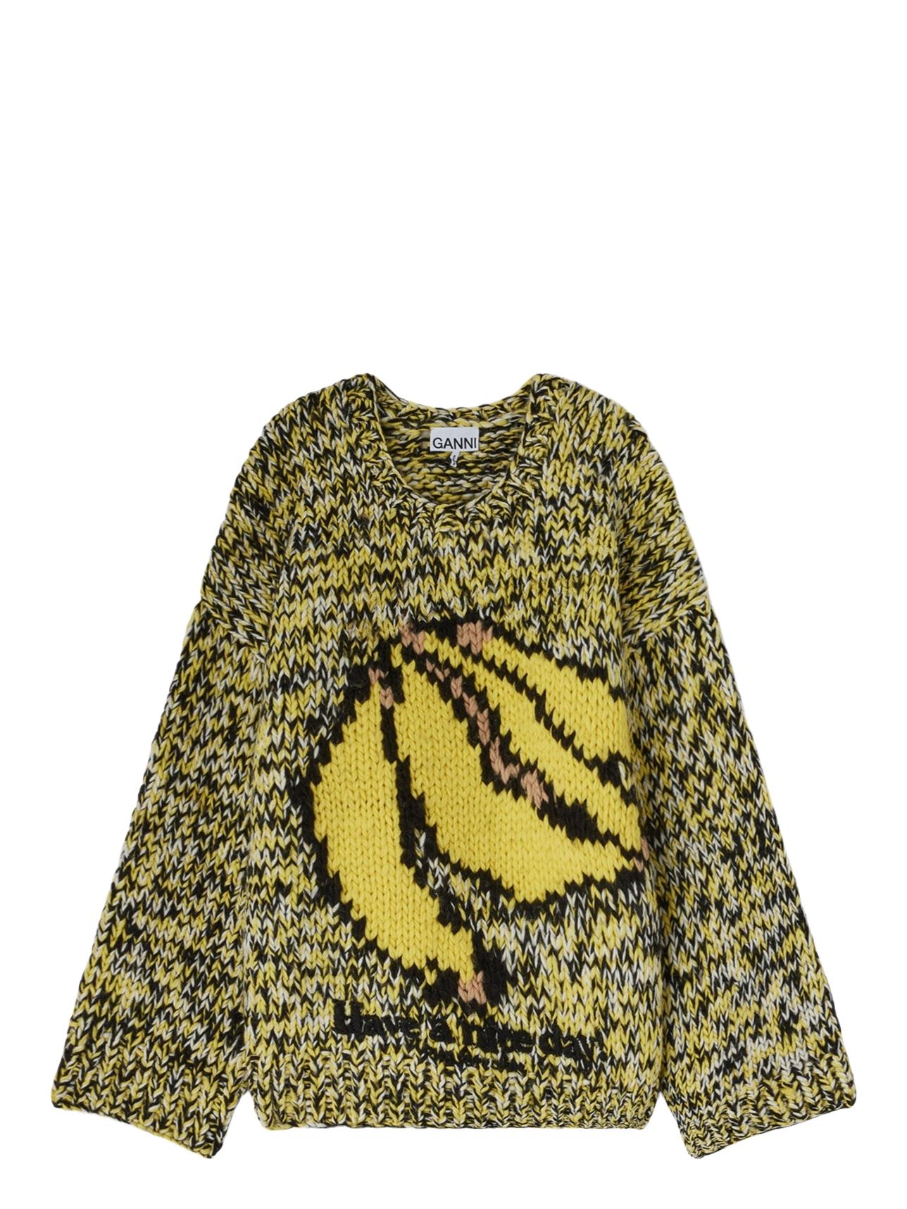 GANNI Ribbed-Knit Lamé Maxi Skirt