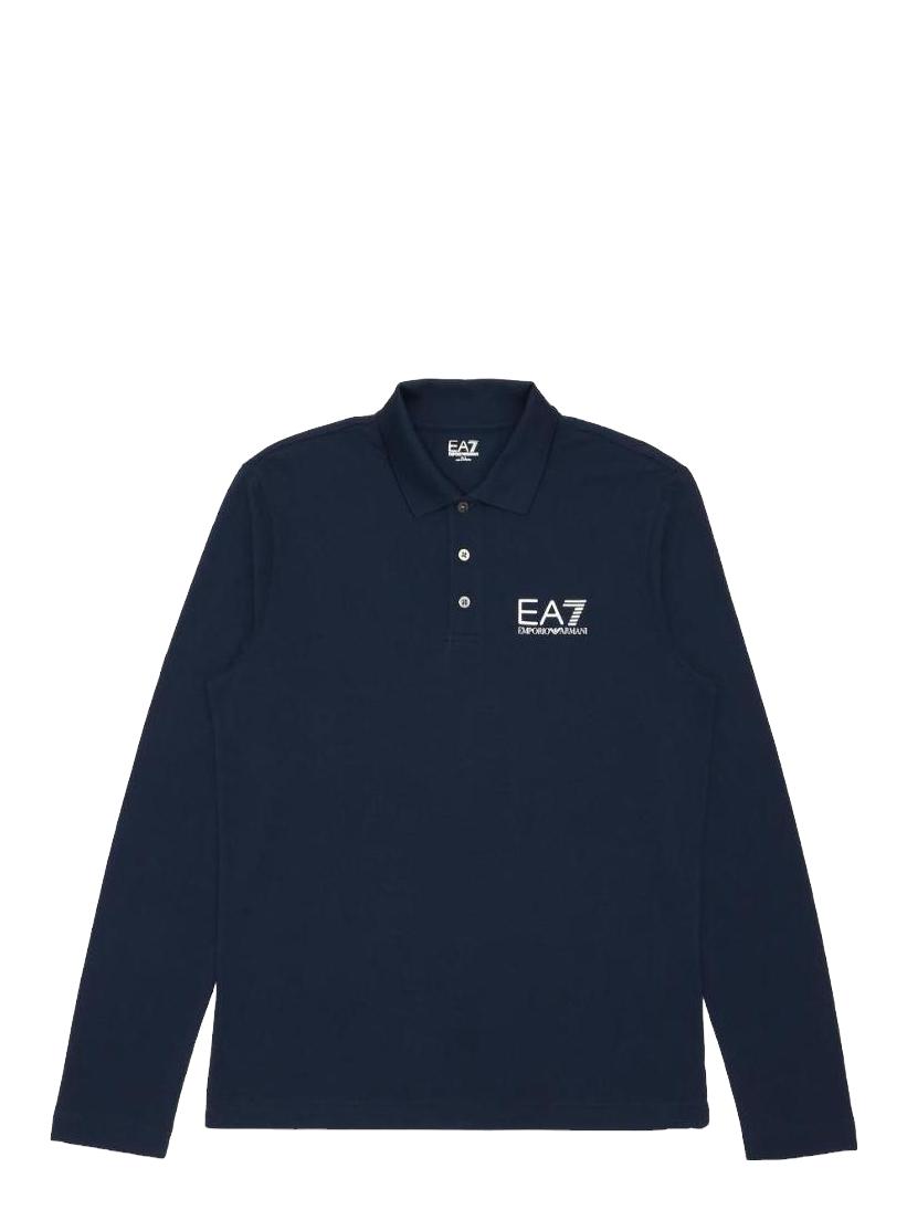 EA7 colour-block logo-patch t-shirt