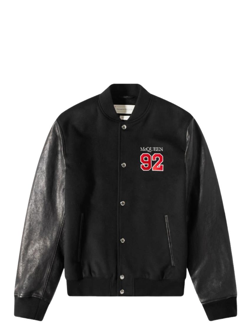 ALEXANDER MCQUEEN Alexander McQueen Embroidered Logo Bomber Jacket