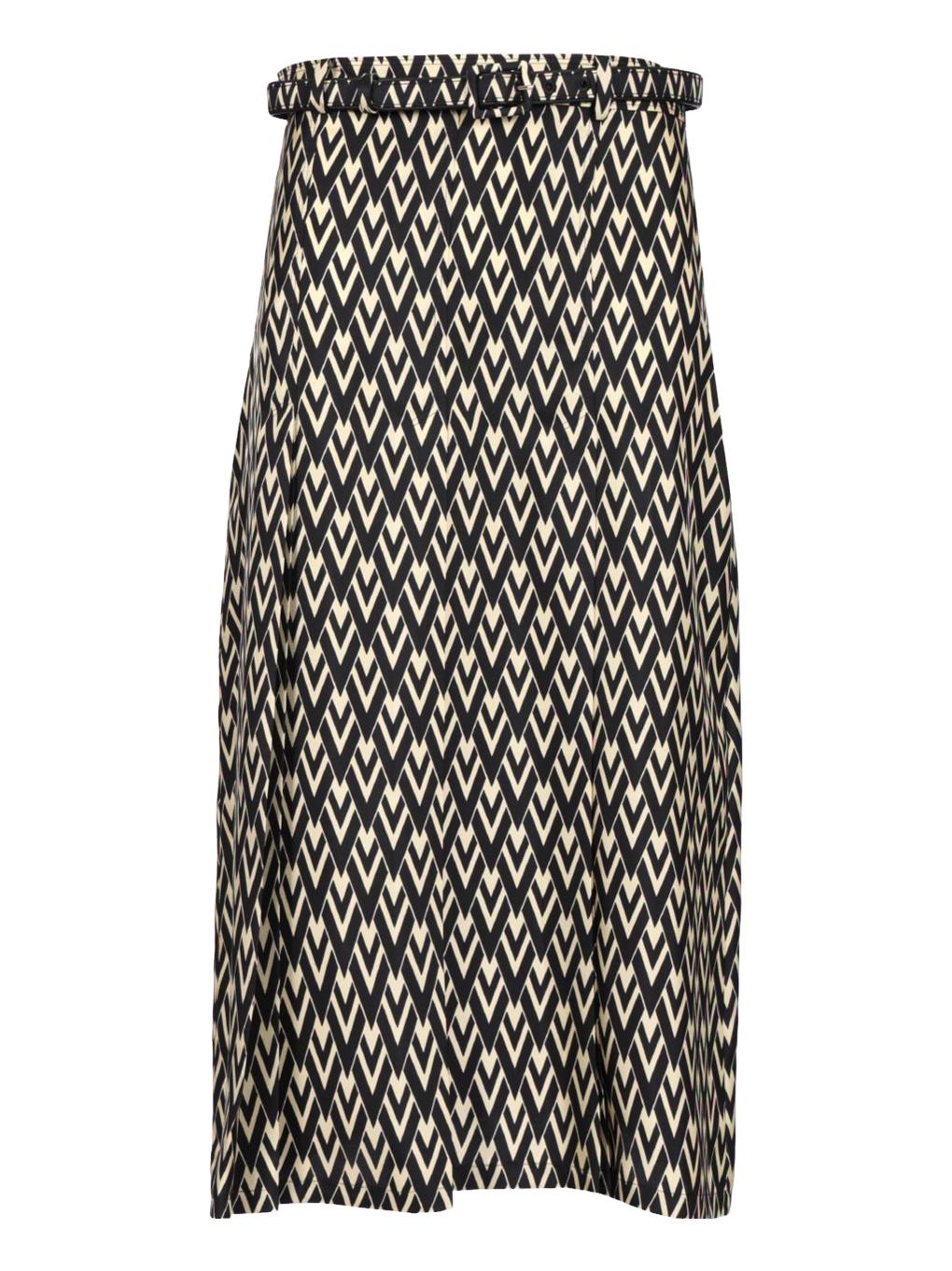 VALENTINO Valentino Pleated Midi Skirt with Geometric Print