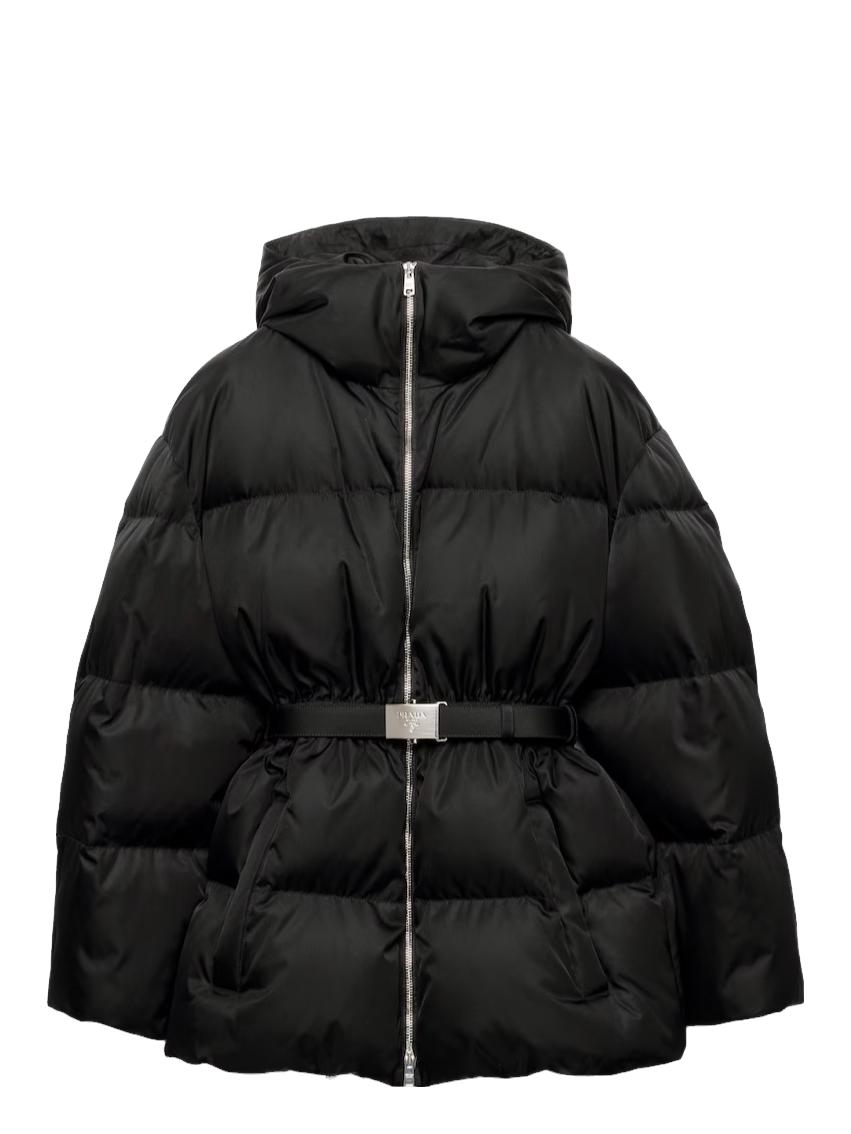 PRADA Prada Hooded Belted Jacket