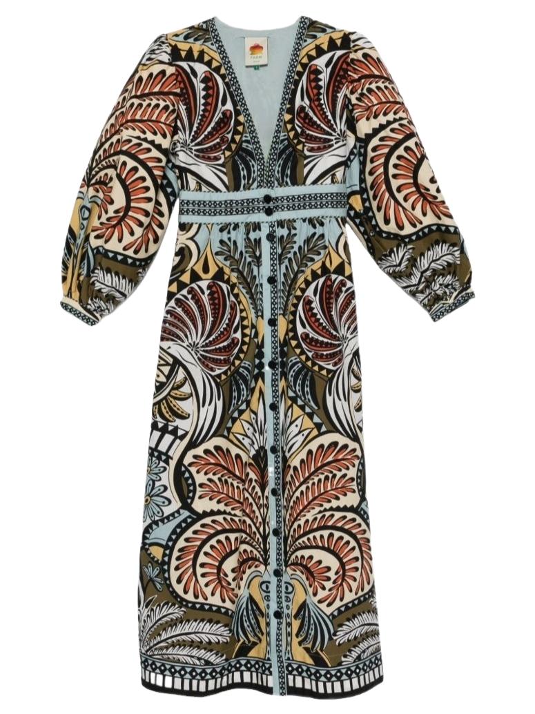 Anthropologie Farm Rio Halter Maxi Dress - Large Multi Floral | Editorialist
