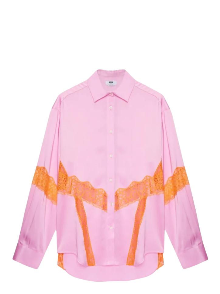 MSGM MSGM Lace Paneled Shirt