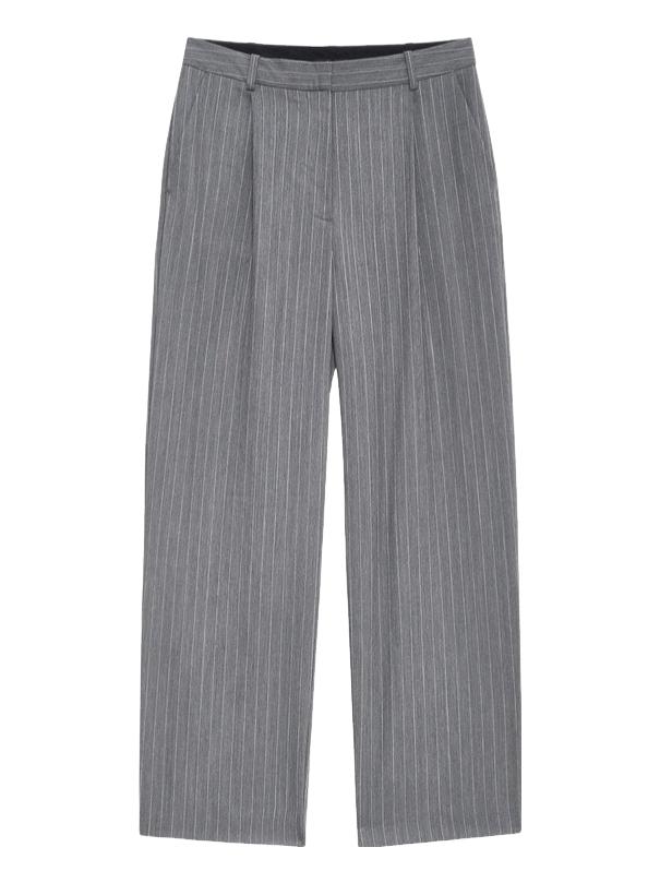 ANINE BING Anine Bing Pinstriped Pleated Trousers