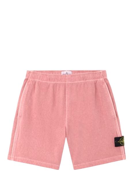 STONE ISLAND Stone Island Logo Patch Old Effect Shorts