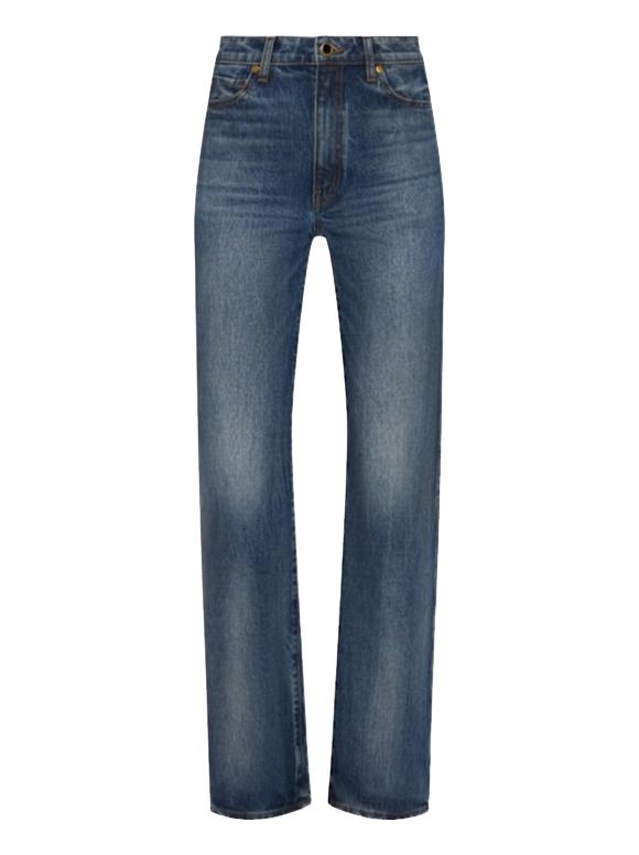 KHAITE Khaite Danielle Cotton Blend Straight Leg Jeans