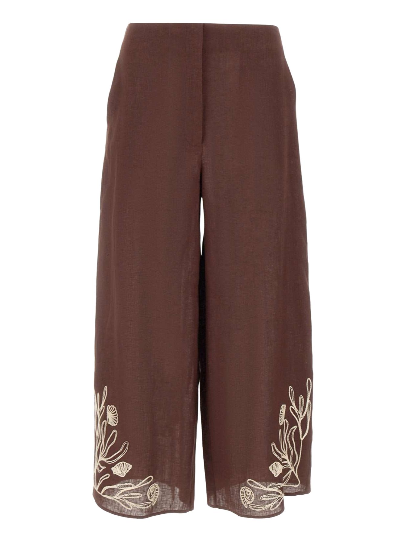 MARELLA MARELLA Linen Wide-Leg Trousers