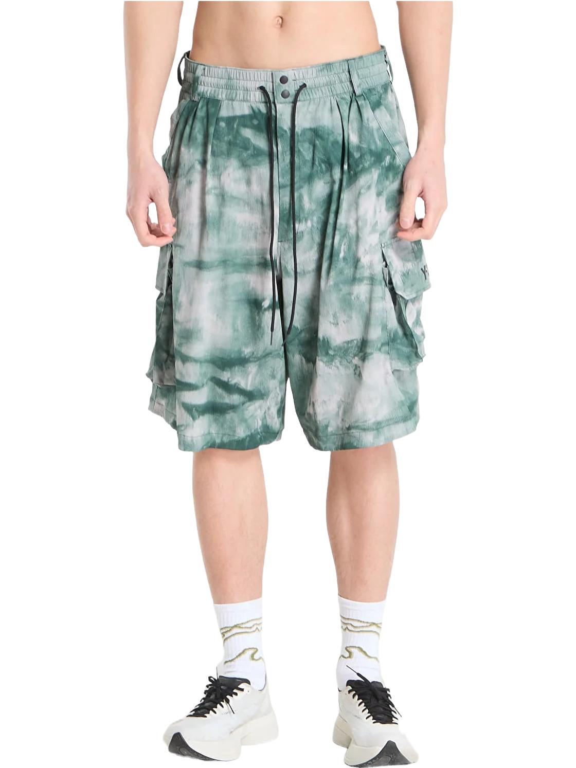 Y3 Y-3 Tie-Dye Cargo Drawstring Shorts
