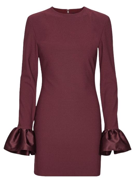 ROTATE BY BIRGER CHRISTENSEN ROTATE Long Sleeve Frill Cuff Mini Dress
