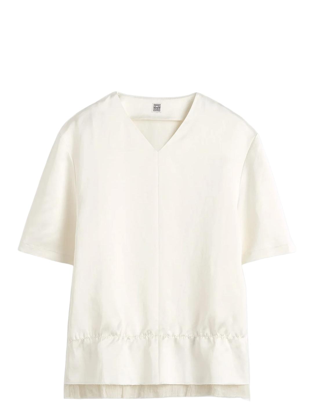TOTÊME TOTÊME V-Neck Boxy T-Shirt