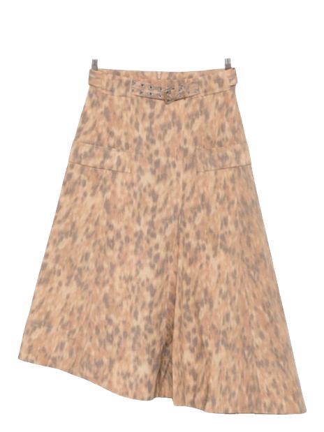 GANNI Ganni Printed Asymmetrical Skirt